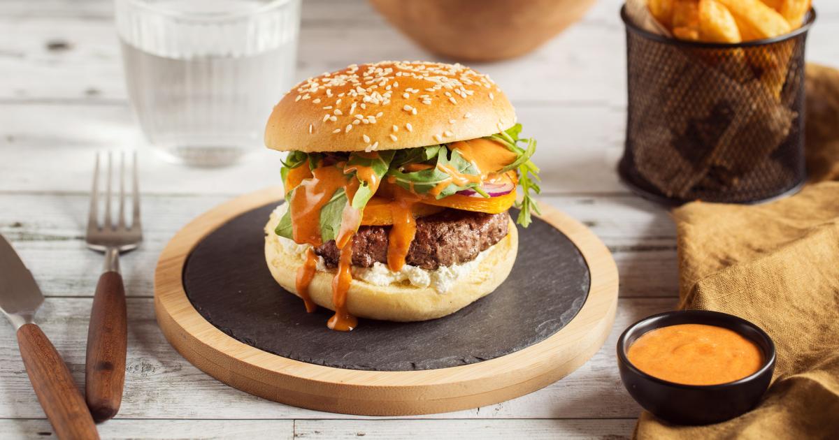 Burger d'automne au Fromage Fouetté Madame Loïk Nature au Sel de ...