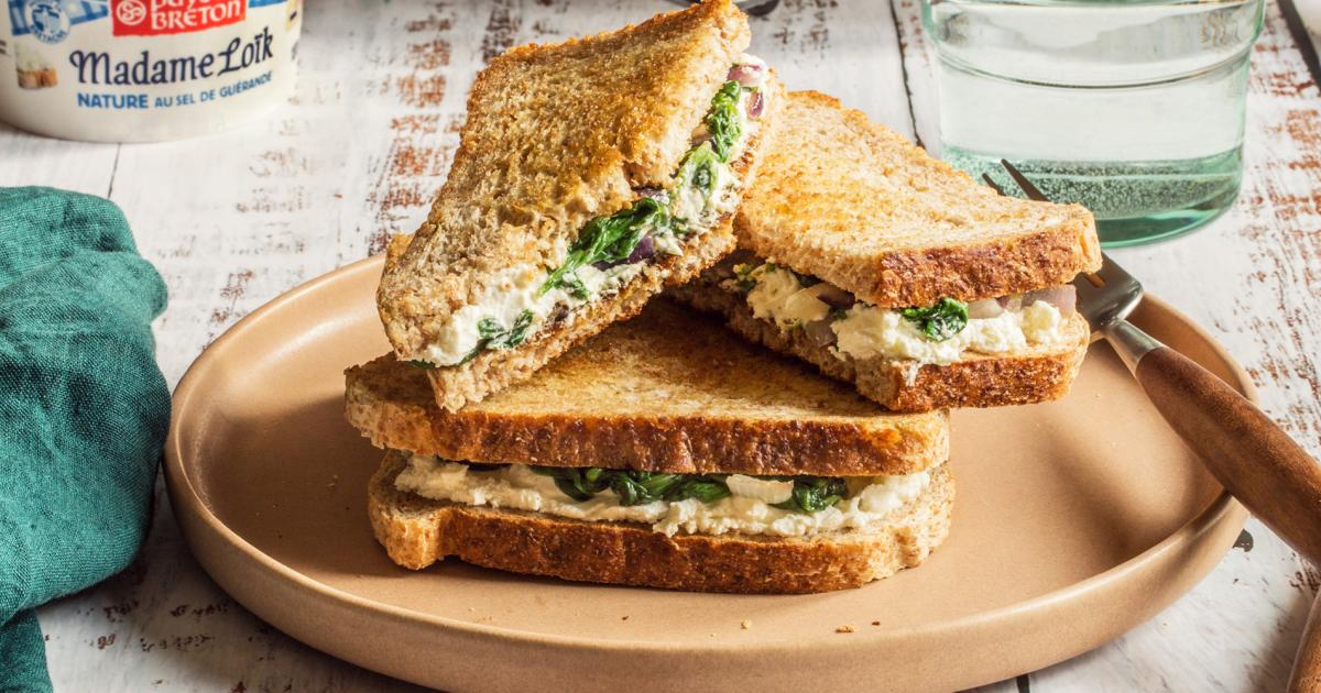 Croque-Monsieur aux épinards et Fromage Fouetté Madame Loïk Nature au ...