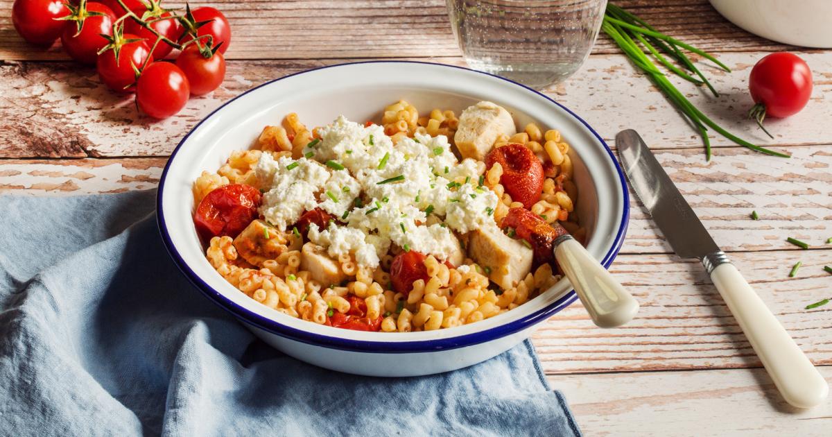 Coquillettes au Fromage Fouetté Madame Loïk Nature, tomates cerises et ...